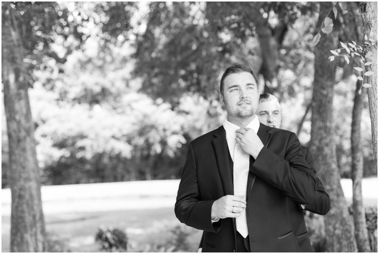 Bridal portraits at Cy-Hope, Catholic ceremony with dusty blue details ...