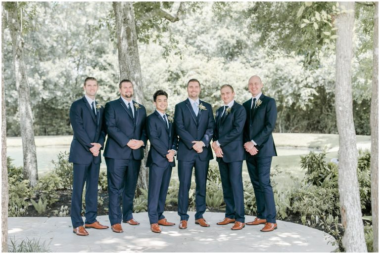 Bridal portraits at Cy-Hope, Catholic ceremony with dusty blue details ...