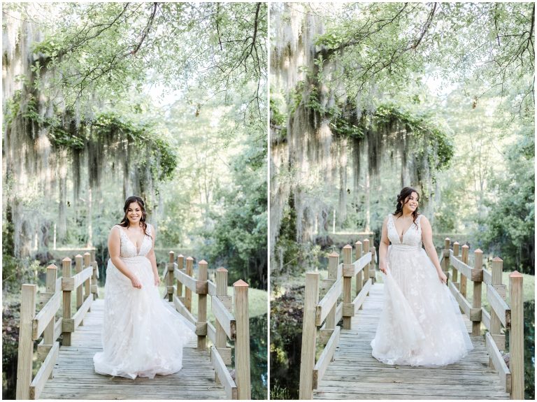 Bridal portraits at Cy-Hope, Catholic ceremony with dusty blue details ...